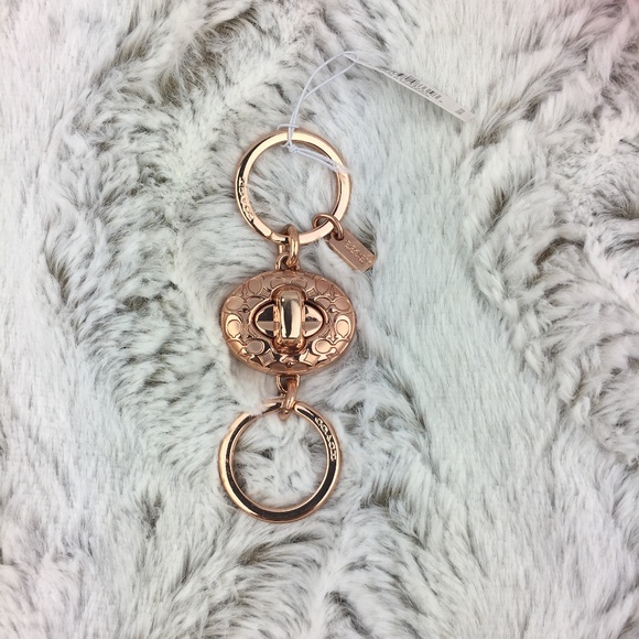 Coach | Accessories | Coach Signature Turnlock Valet Key Ring | Poshmark